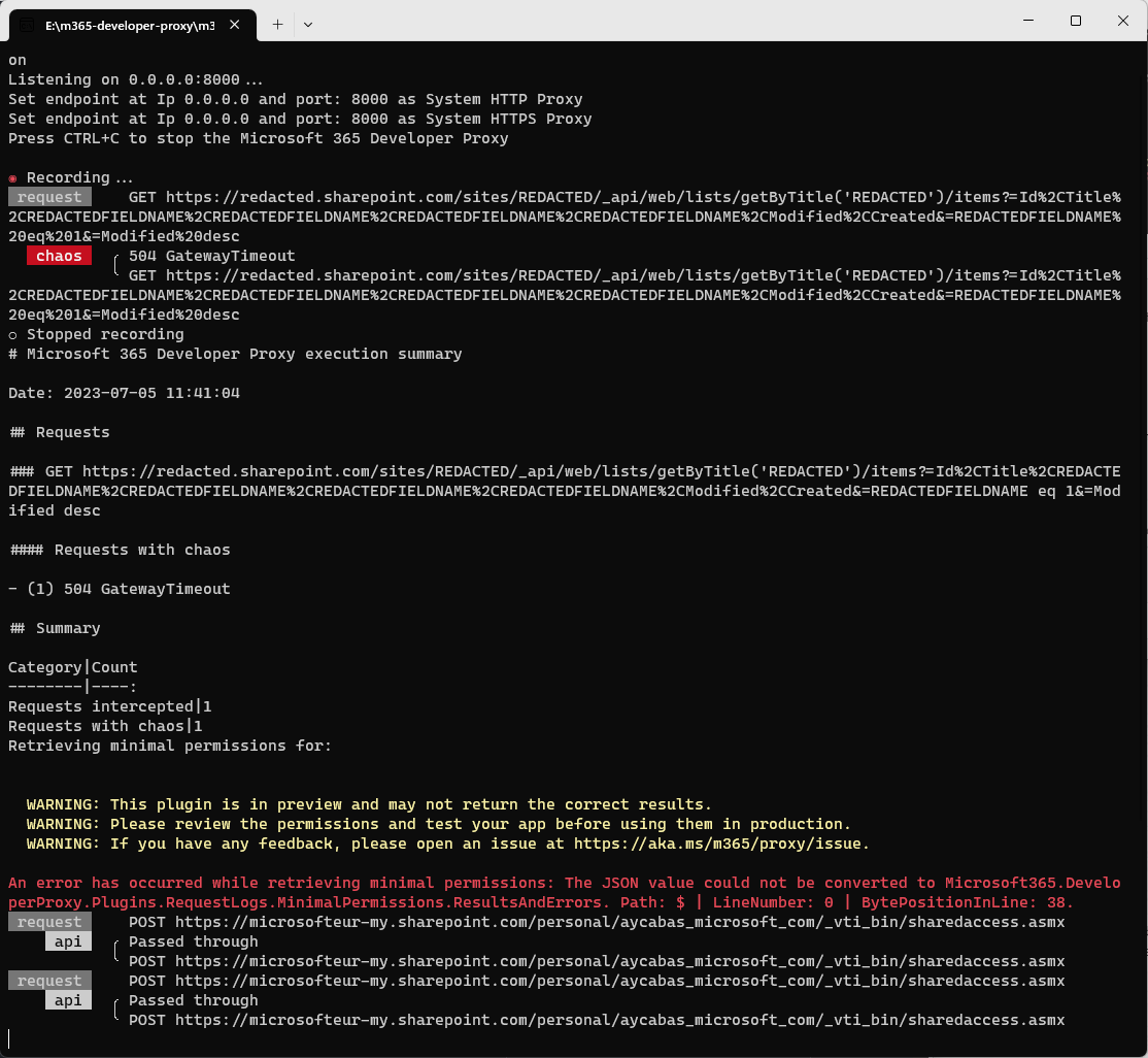 [bug] Error Thrown By `minimalpermissionsplugin` If No Microsoft Graph Urls Are Recorded