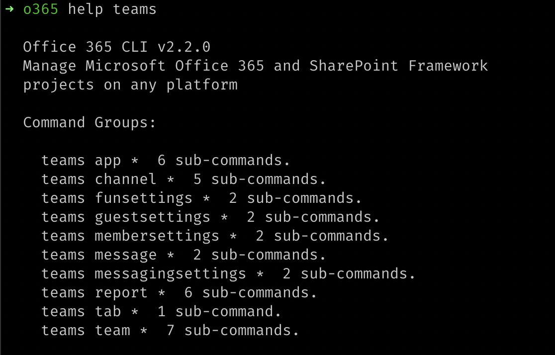 teams user alias commands do not appear in teams interactive help · Issue #1150 · pnp/cli ...