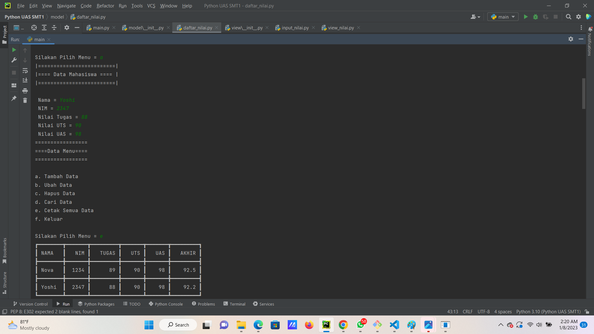 GitHub - NovaRestina/UAS