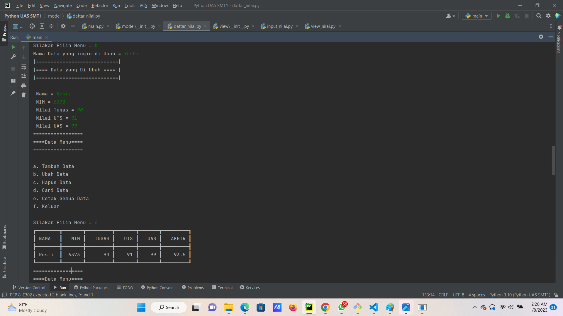 GitHub - NovaRestina/UAS