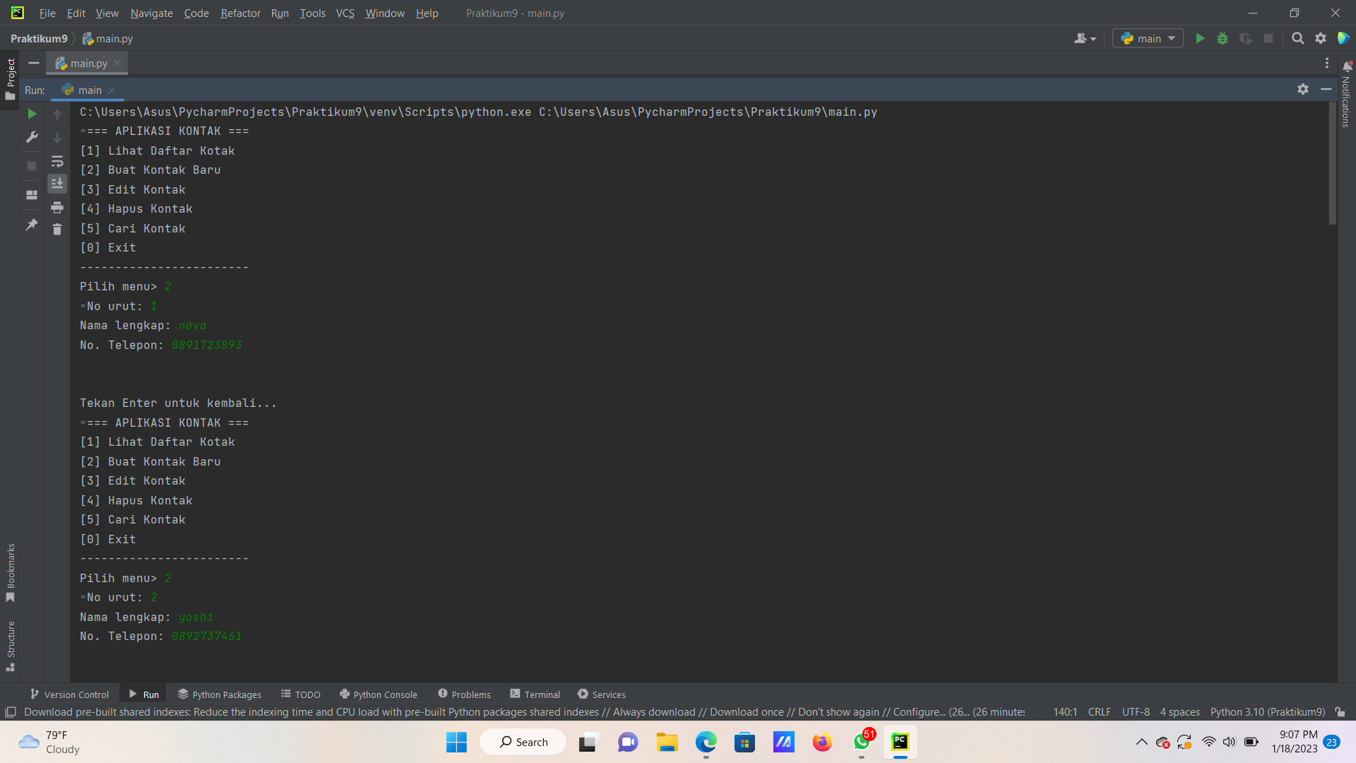 GitHub - NovaRestina/Praktikum-9