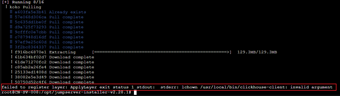 [Question]一键新装，启动过程 failed to register layer · Issue #9172 · jumpserver/jumpserver · GitHub