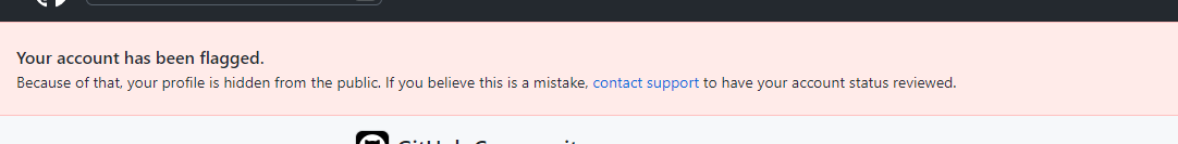 my account is flagged · community · Discussion #35707 · GitHub