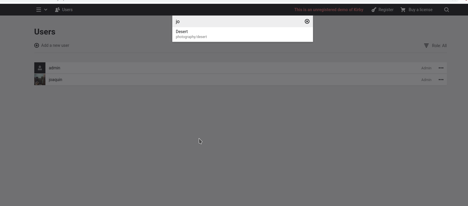 [Panel] Users search · Issue #1420 · getkirby/kirby · GitHub