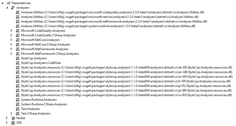 Issue with Analyzers node · Issue #2724 · dotnet/project-system · GitHub