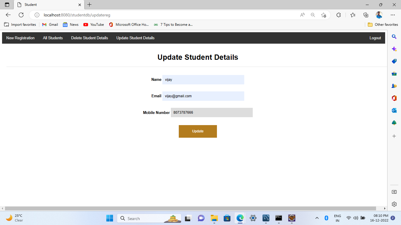 GitHub - Ajaykumarsk/Student: Student Database