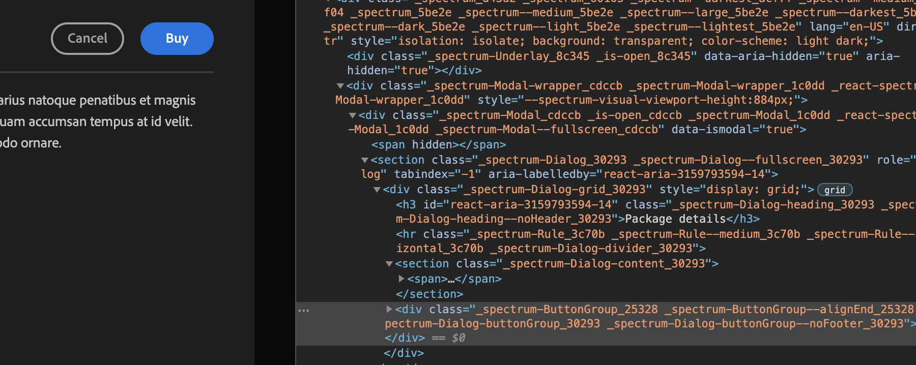 Full screen modal layout breaks on narrow viewport (e.g. Pixel 2) · Issue #1041 · adobe/spectrum ...