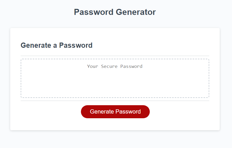 GitHub - NealeAust/Password-Generator GitHub - NealeAust/Password-Generator