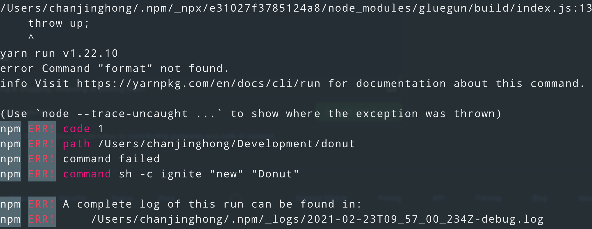 Unable to create new project · Issue #1616 · infinitered/ignite · GitHub