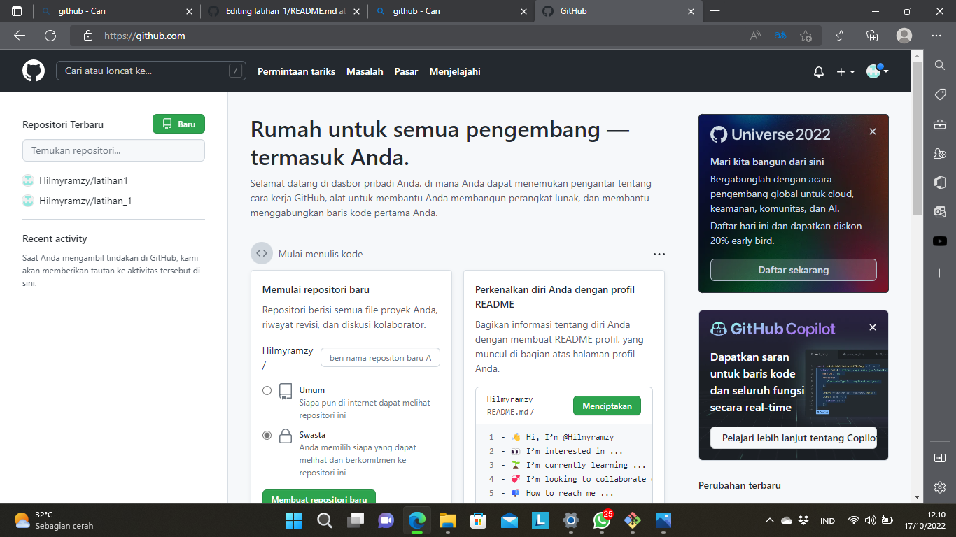 GitHub - Hilmyramzy/latihan_1