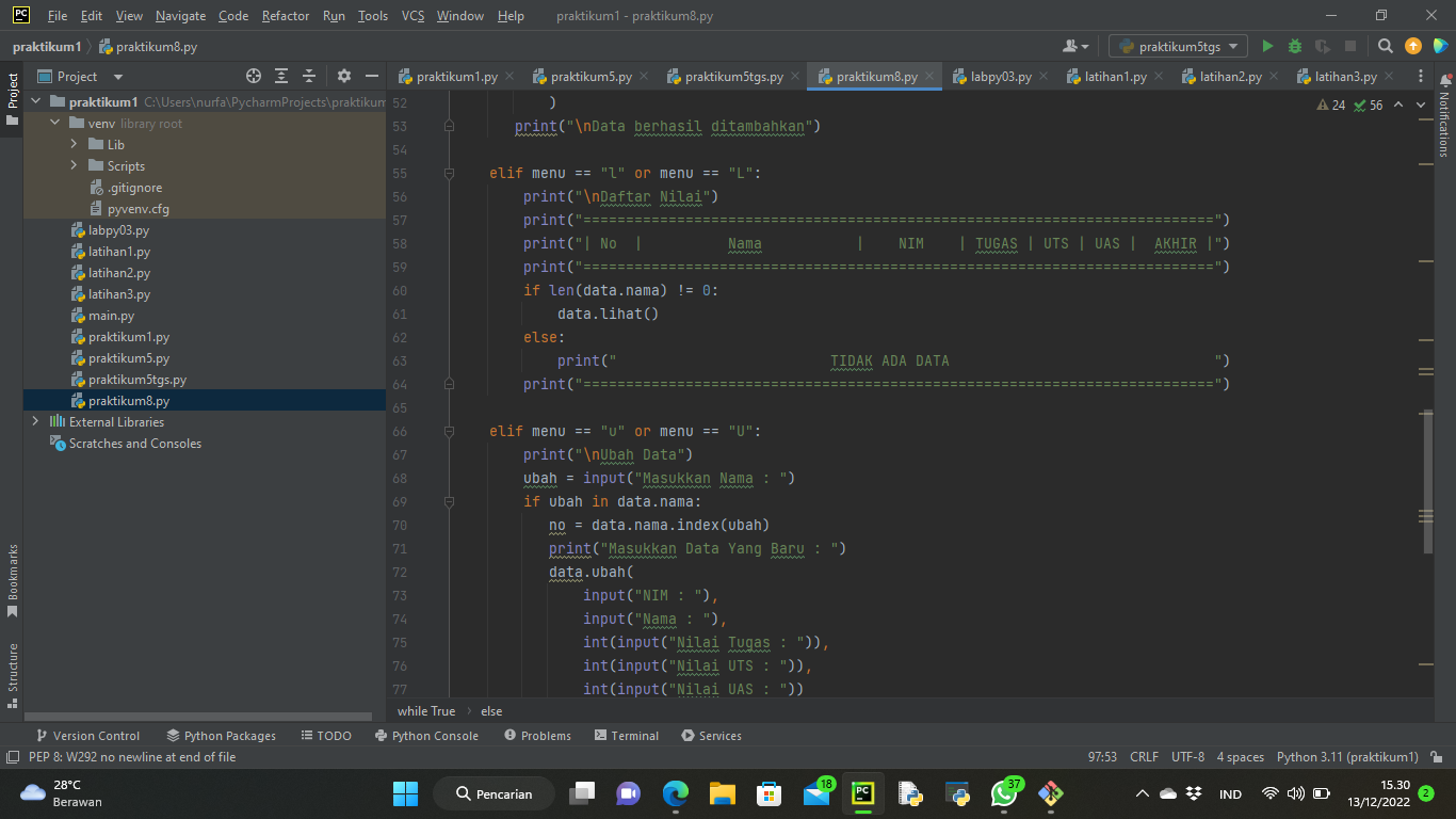 GitHub - Hilmyramzy/praktikum8