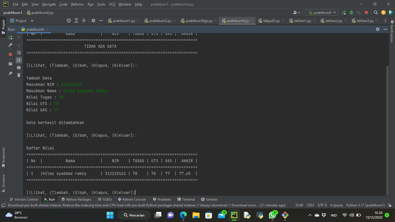 GitHub - Hilmyramzy/praktikum8