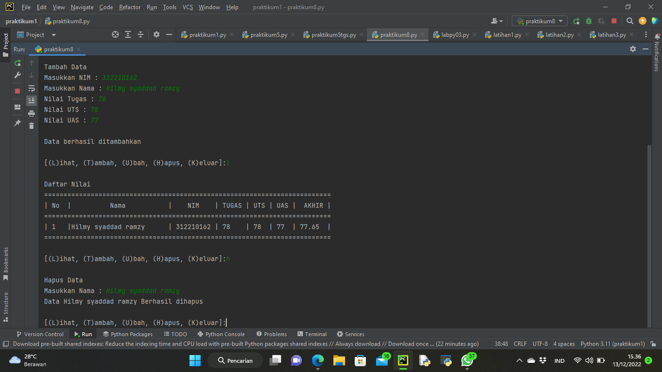 GitHub - Hilmyramzy/praktikum8