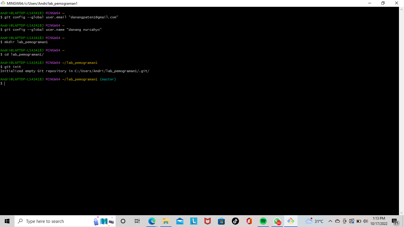 Github Namasayafrans Latihan1 Mencoba Belajar 2