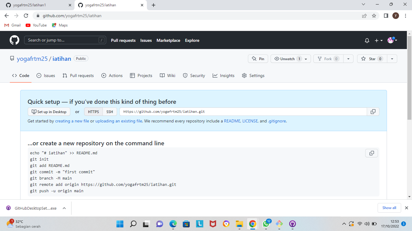 GitHub - yogafrtm25/latihan1