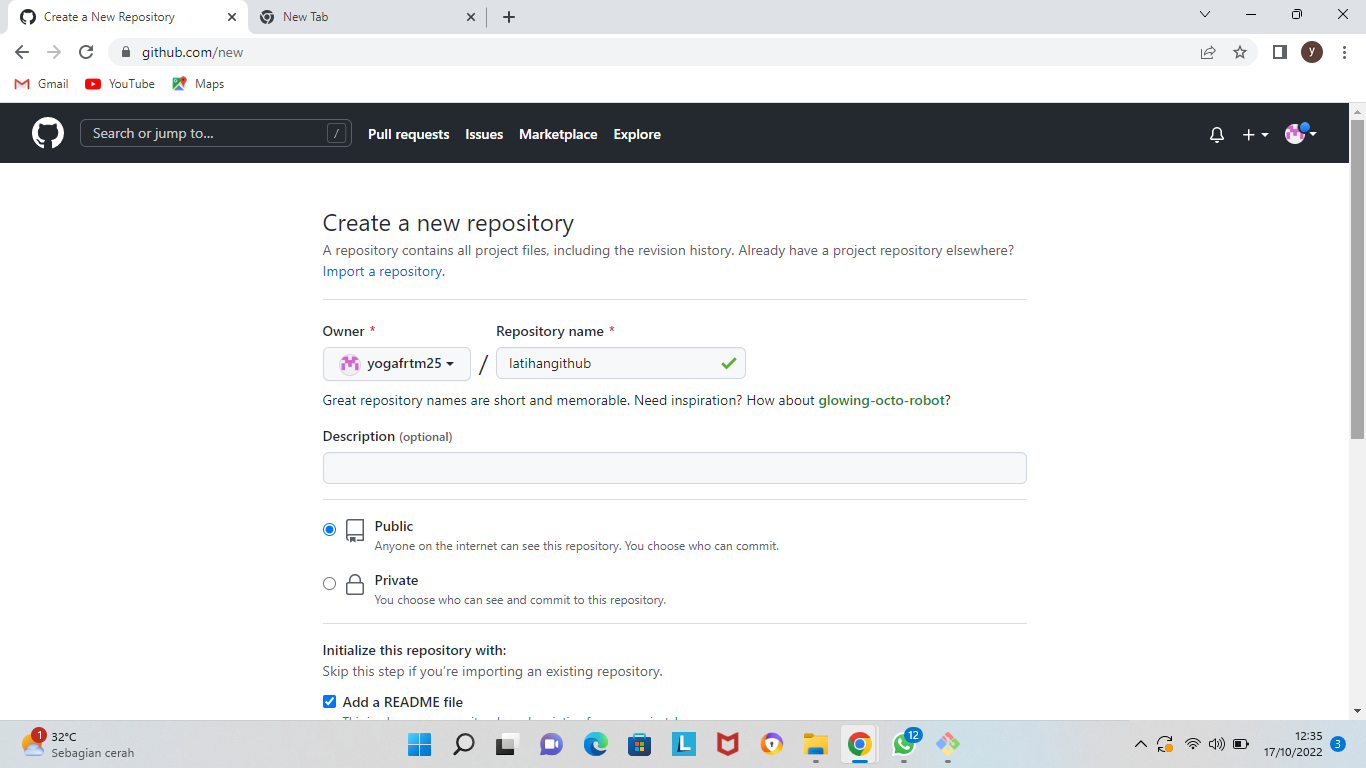 GitHub - yogafrtm25/latihan1