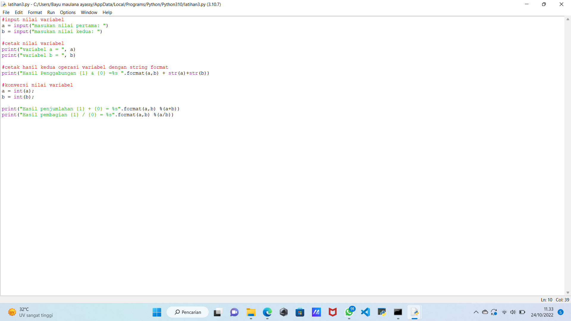 GitHub - Bayuayassy/LatihanPython