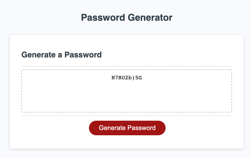 GitHub - louiskgkim/JavaScript-Password-Generator