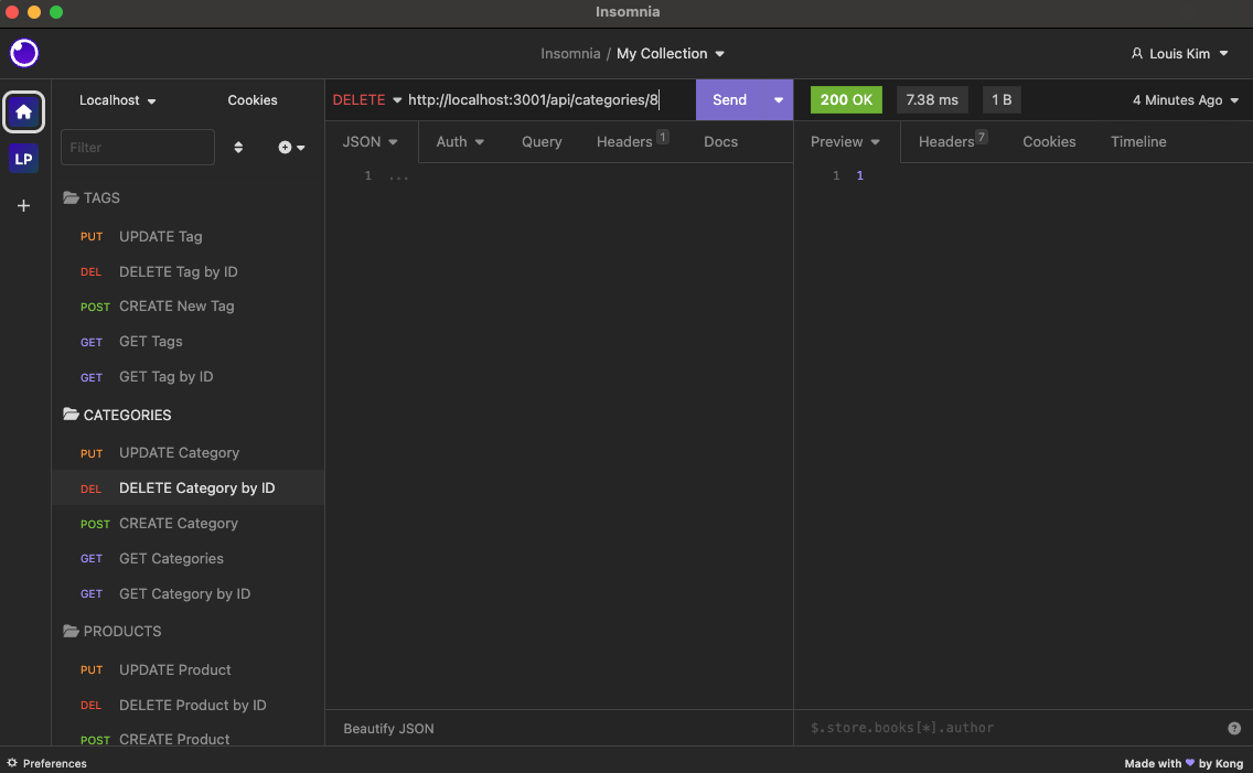 GitHub - louiskgkim/ecommerce-back-end