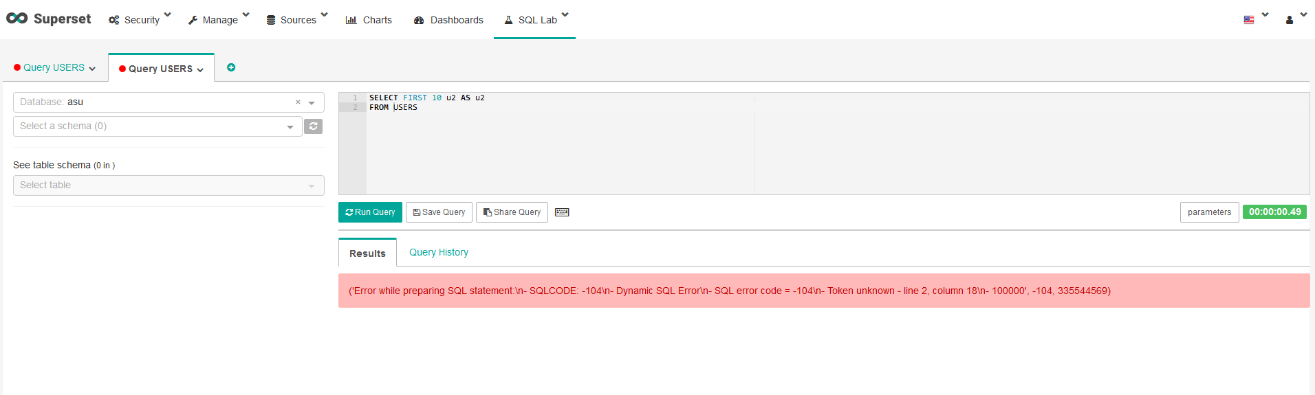 sqlab + firebird 2.5 -> error · Issue #6242 · apache/superset · GitHub