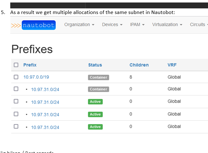 subnet "over" allocation · Issue #2648 · nautobot/nautobot · GitHub
