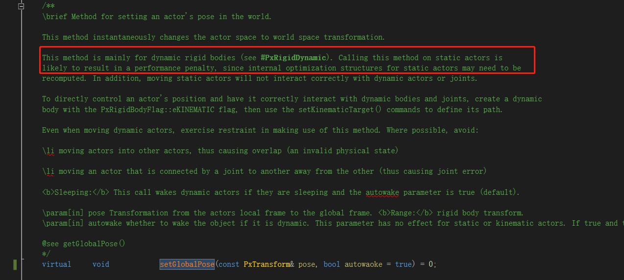 Performance of the function PxRigidActor::setGlobalPose · Issue #128 · NVIDIAGameWorks/PhysX ...