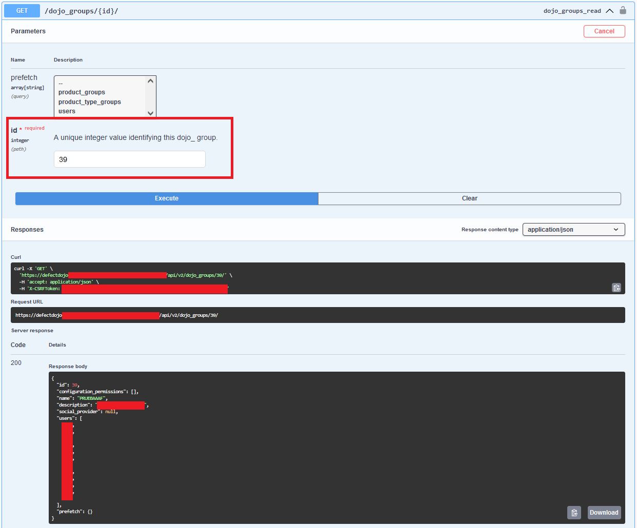 Missconfiguration In The Api Endpoint Dojogroups Due To Configurationpermissions · Issue