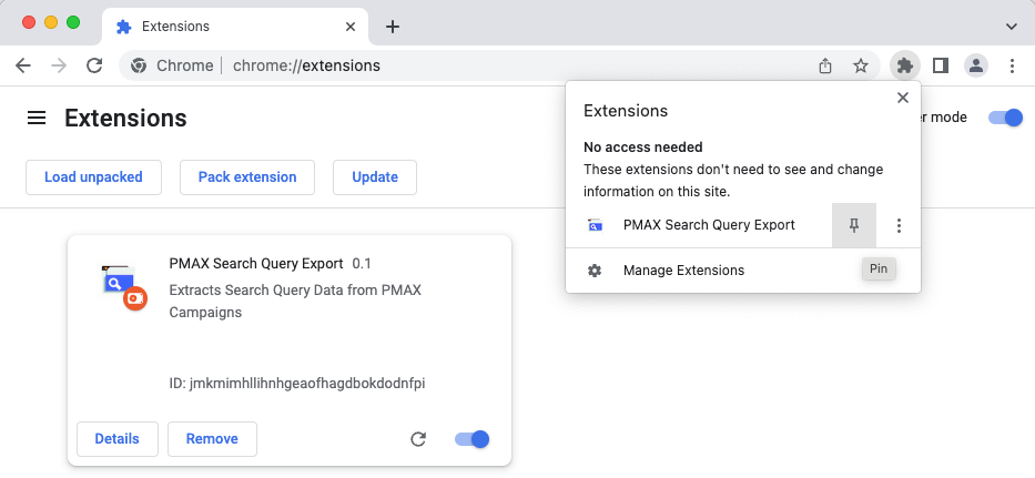 GitHub - jonasdlu/pmax-search-queries: Chrome Extension that can export ...