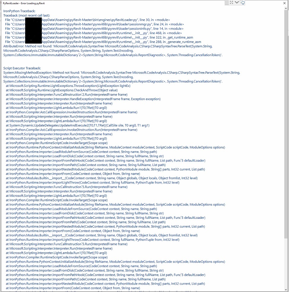 Traceback (most recent call last) error on fresh PyRevit install · Issue #1643 · pyrevitlabs ...