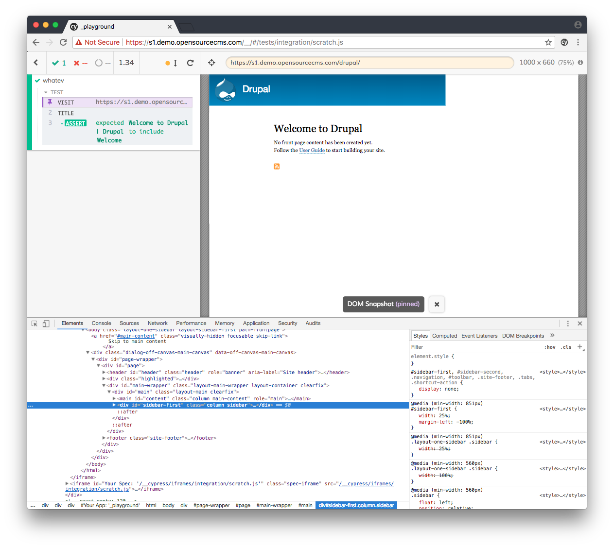 Snapshots should ignore print stylesheets · Issue #1568 · cypress-io/cypress · GitHub