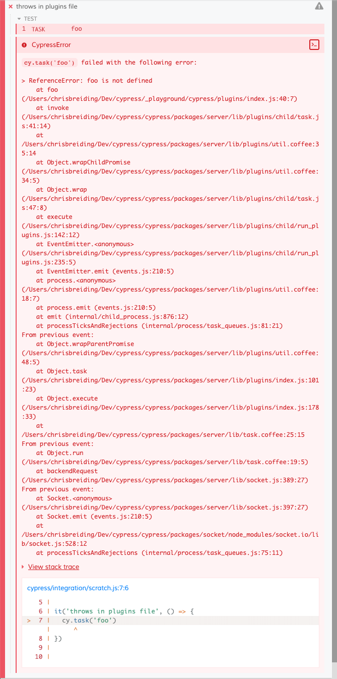 Improve Cytask Errors · Issue 7263 · Cypress Iocypress · Github