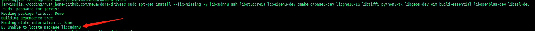 E: Unable to locate package libcudnn8 · Issue #43 · dora-rs/dora-drives · GitHub