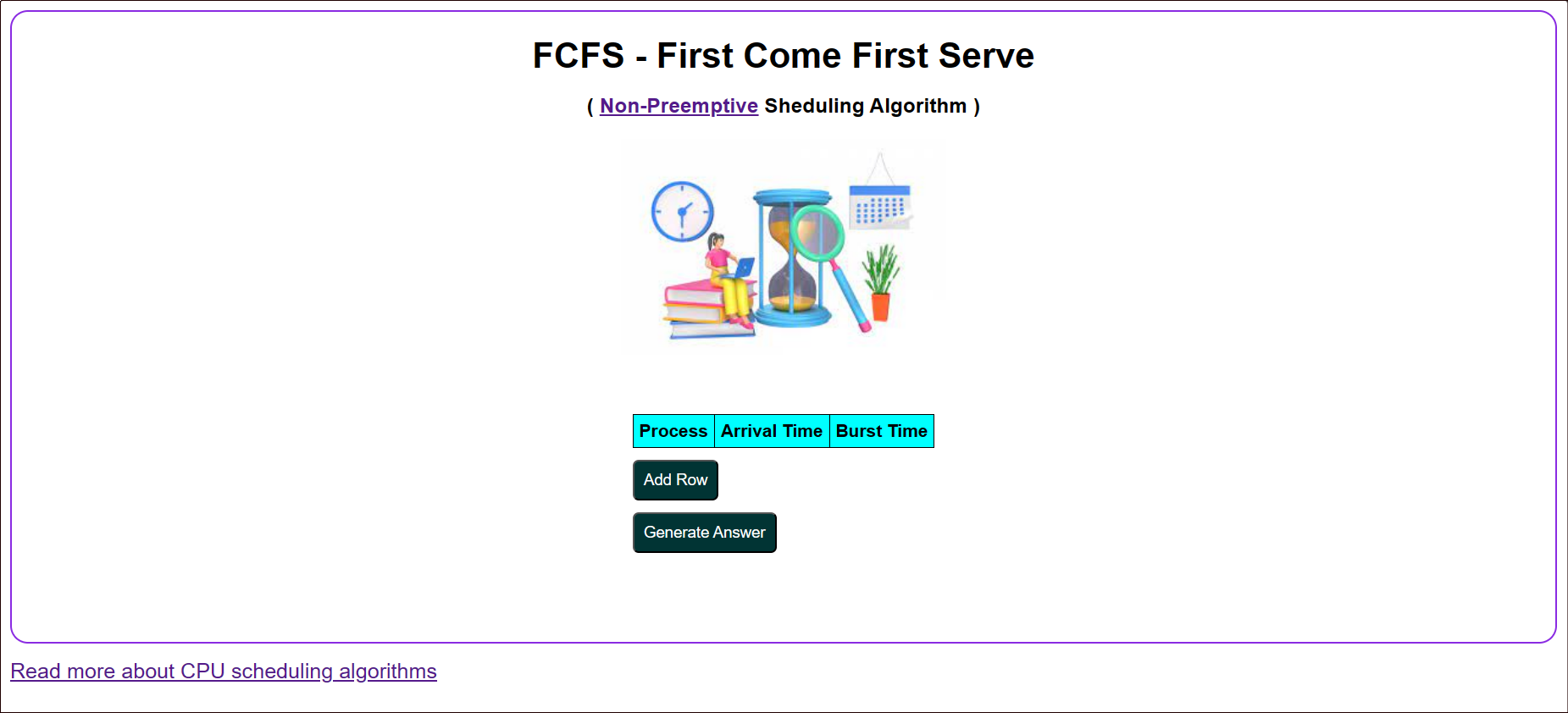 Github Vaibhav03ambhorefcfs Cpu Shedulling Visualization Web Based Platform For Visualizing 6875