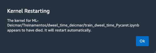 [BUG]: Kernel Restarting (Kernel appears to have died.) · Issue #3091 · pycaret/pycaret · GitHub