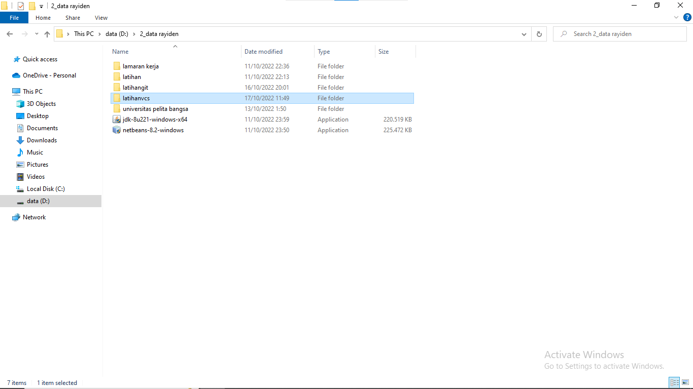 GitHub - Rayiden20/latihanvcs