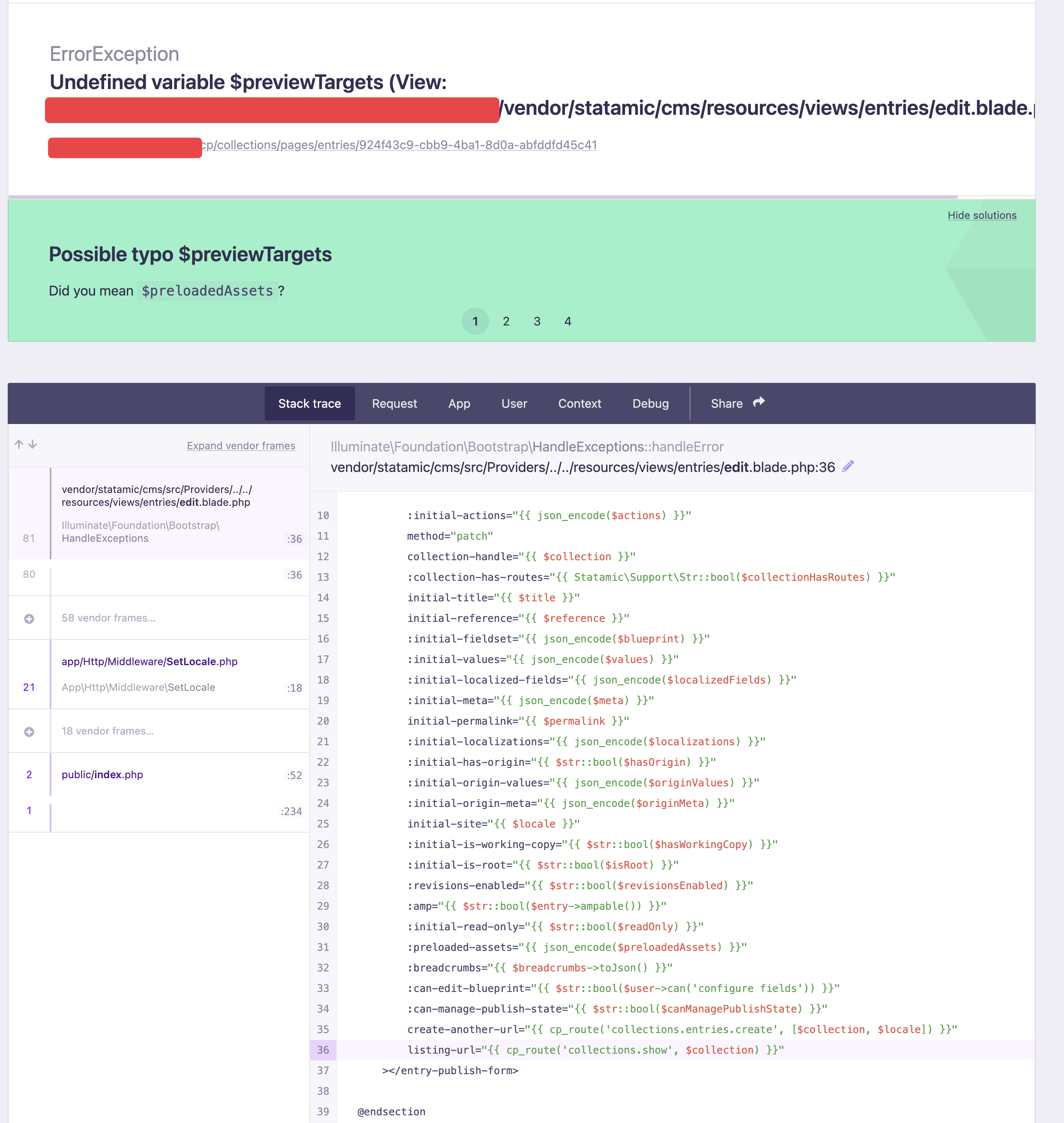 3 3 Beta Undefined Variable When Accessing Any Entry · Issue 5395