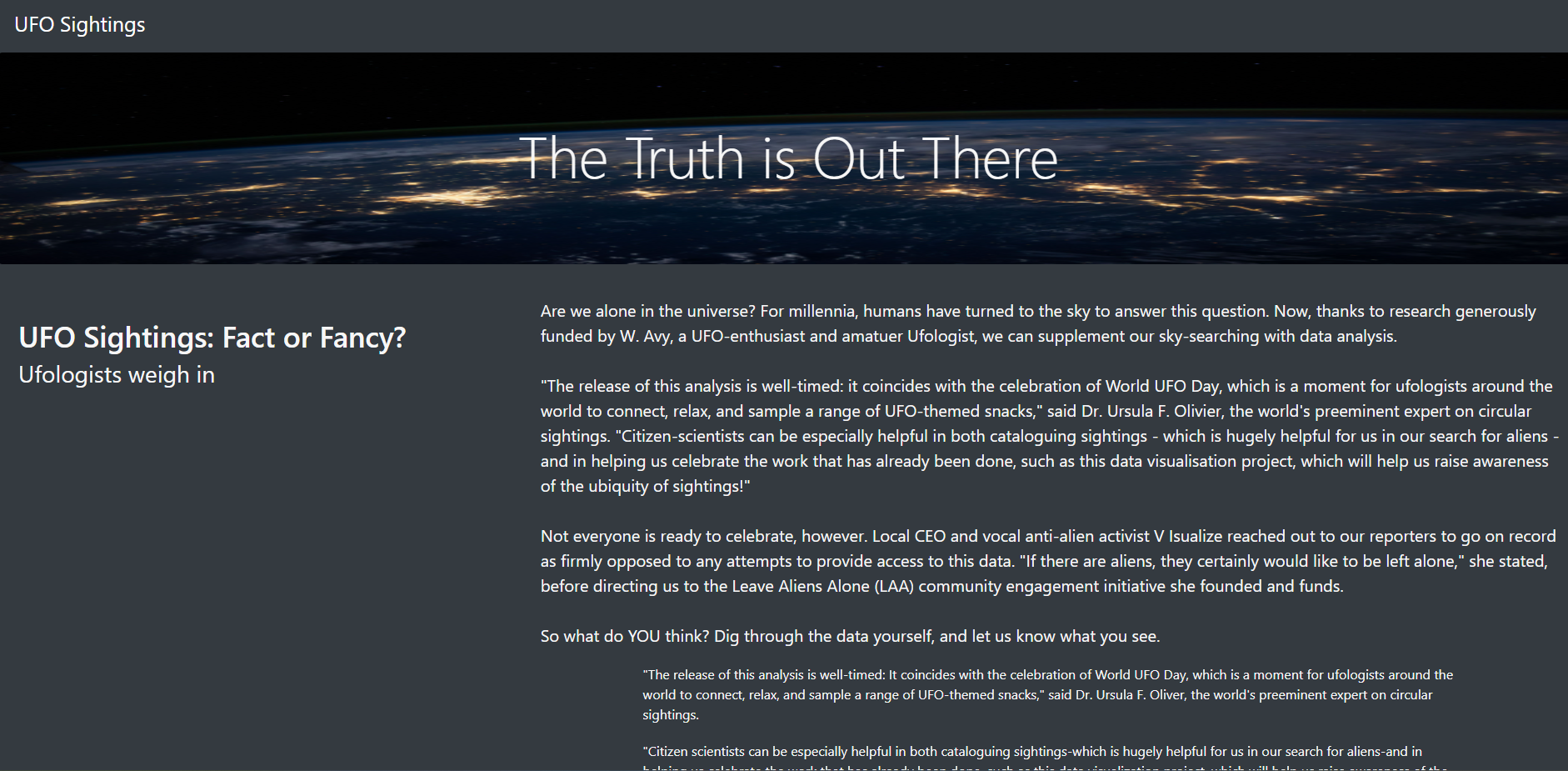 GitHub - caseynbrown/UFOs