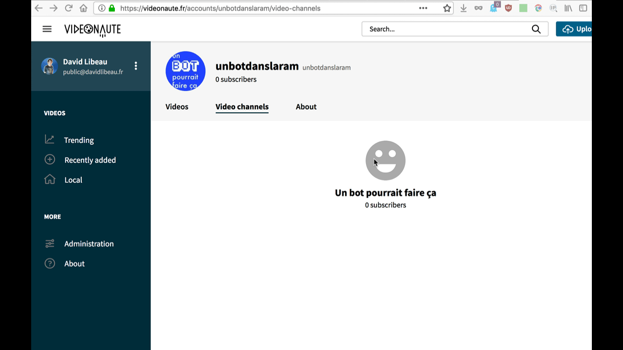 Changing from an account to another does not modify the .actor element ...