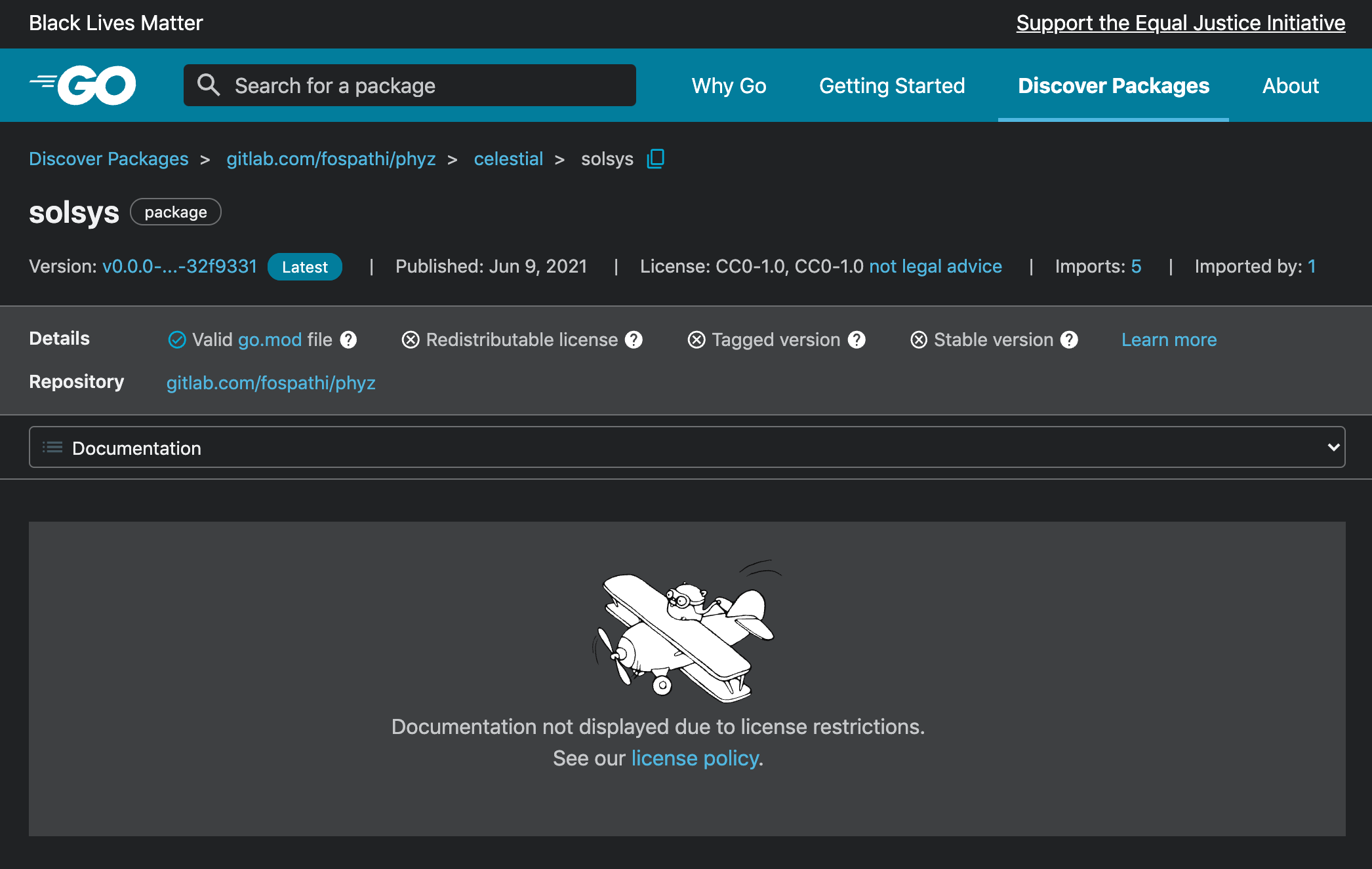 x/pkgsite: "Documentation not displayed" despite recognized license · Issue #47273 · golang/go ...