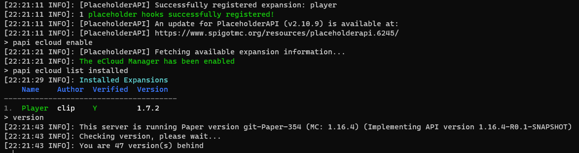 list installed returns nothing on Paper · Issue #534 · PlaceholderAPI/PlaceholderAPI · GitHub