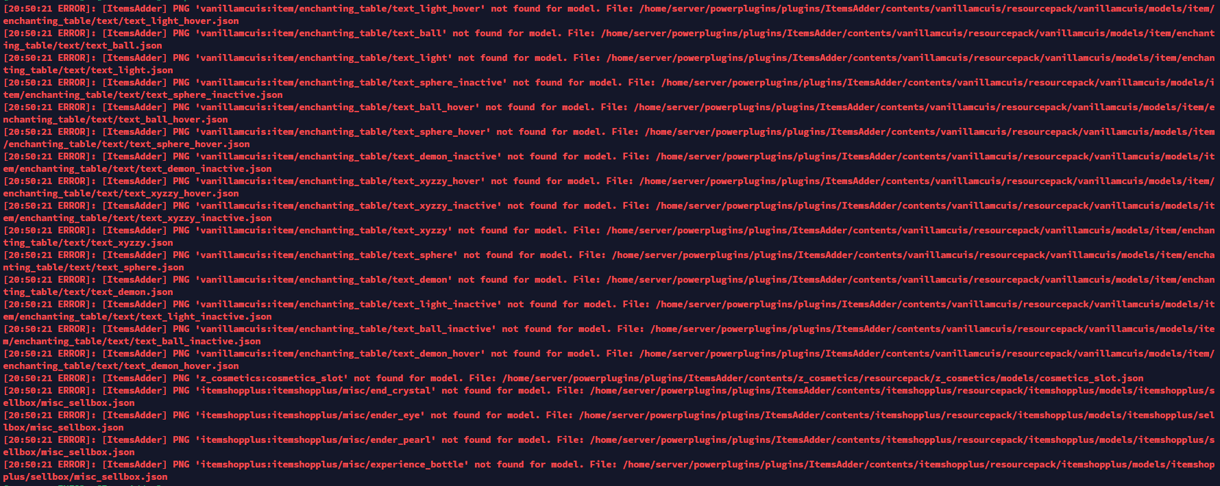 ItemsAdder reports missing PNG files with wrong paths · Issue #2207 · PluginBugs/Issues ...