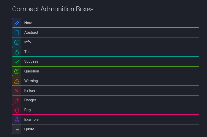 Compact(?) Admonition boxes · squidfunk mkdocs-material · Discussion #6090 · GitHub