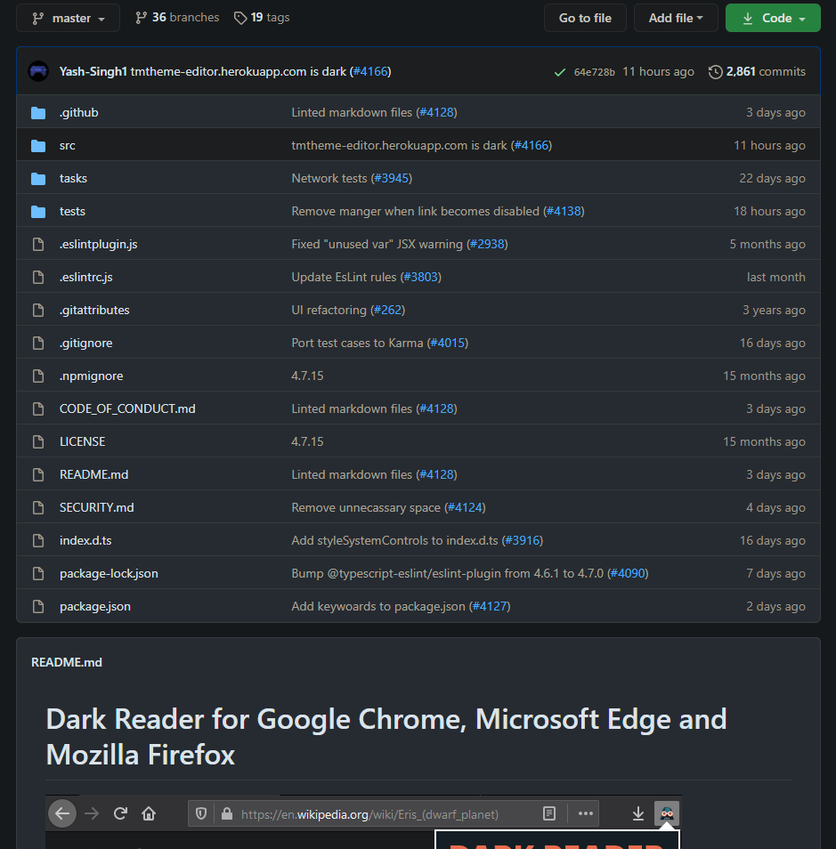 [Broken Website] Unintentional(?) grey boxes for GitHub website · Issue #4181 · darkreader ...