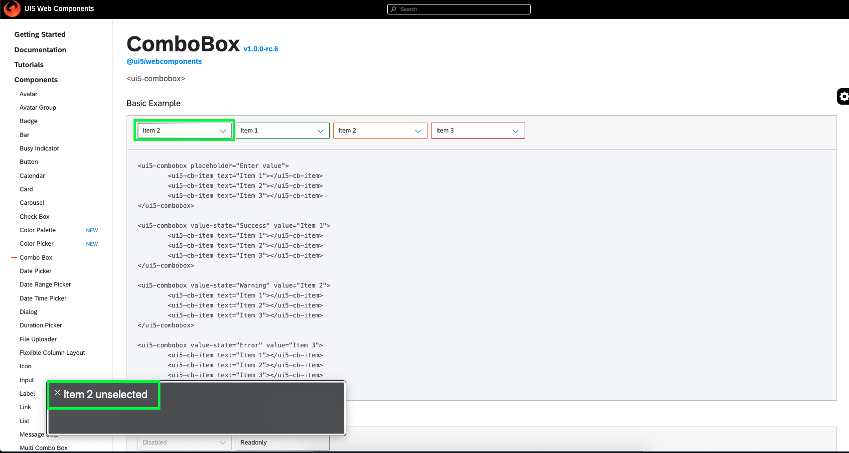 A11y Issue Ui5 Combobox Selected Item Announces Item Unselected After Selecting From Dropdown