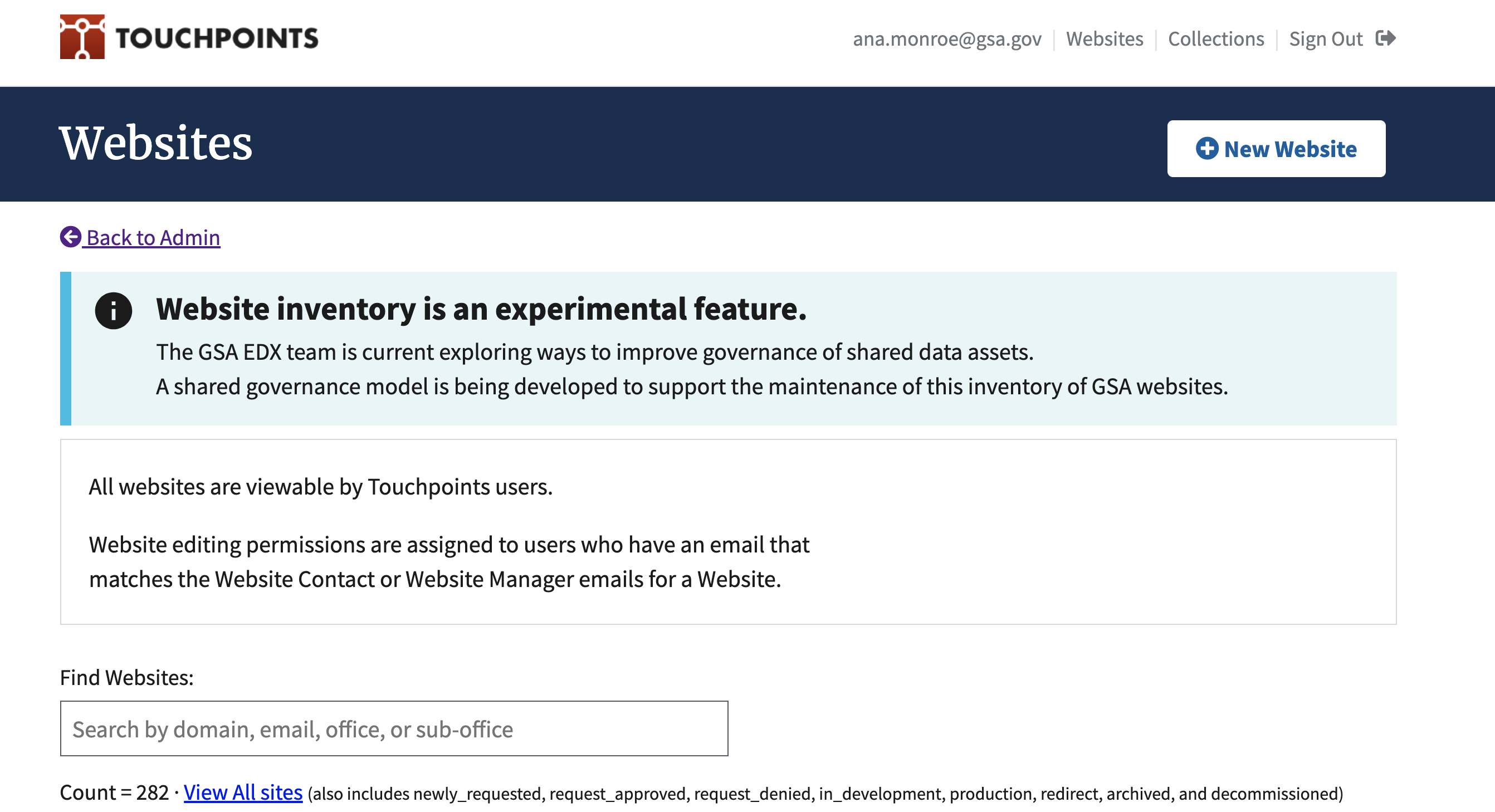Website Inventory: Change wording "Edit Website" button · Issue #651 · GSA/touchpoints · GitHub