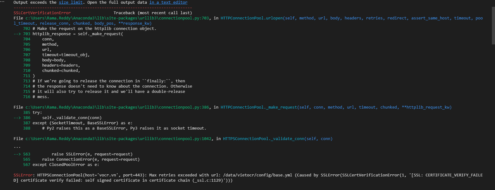Couldnt Load Latest Version Properly Giving Sslerror · Issue 82 · Pbcquocvietocr · Github