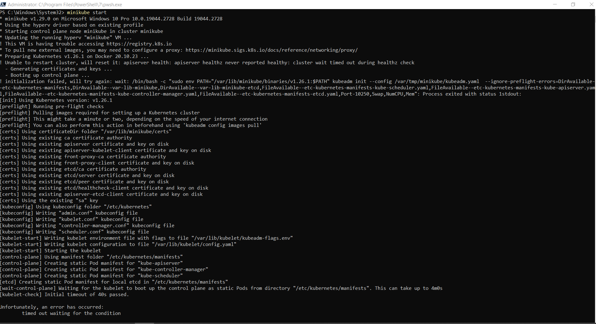 Minikube Start Error Unble To Start Cluster · Issue 16153 · Kubernetes Minikube · Github