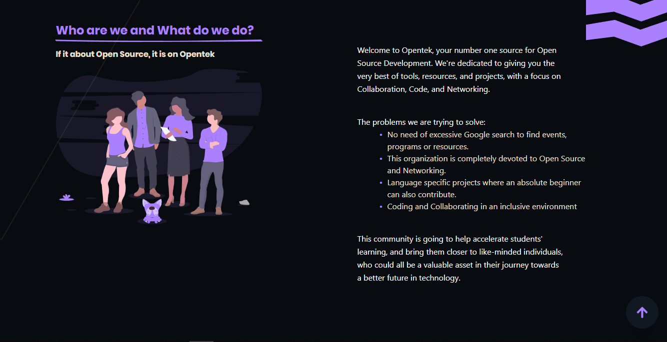 "ABOUT US" Section Design Improvement · Issue #193 · Opentek-Org/opentek · GitHub