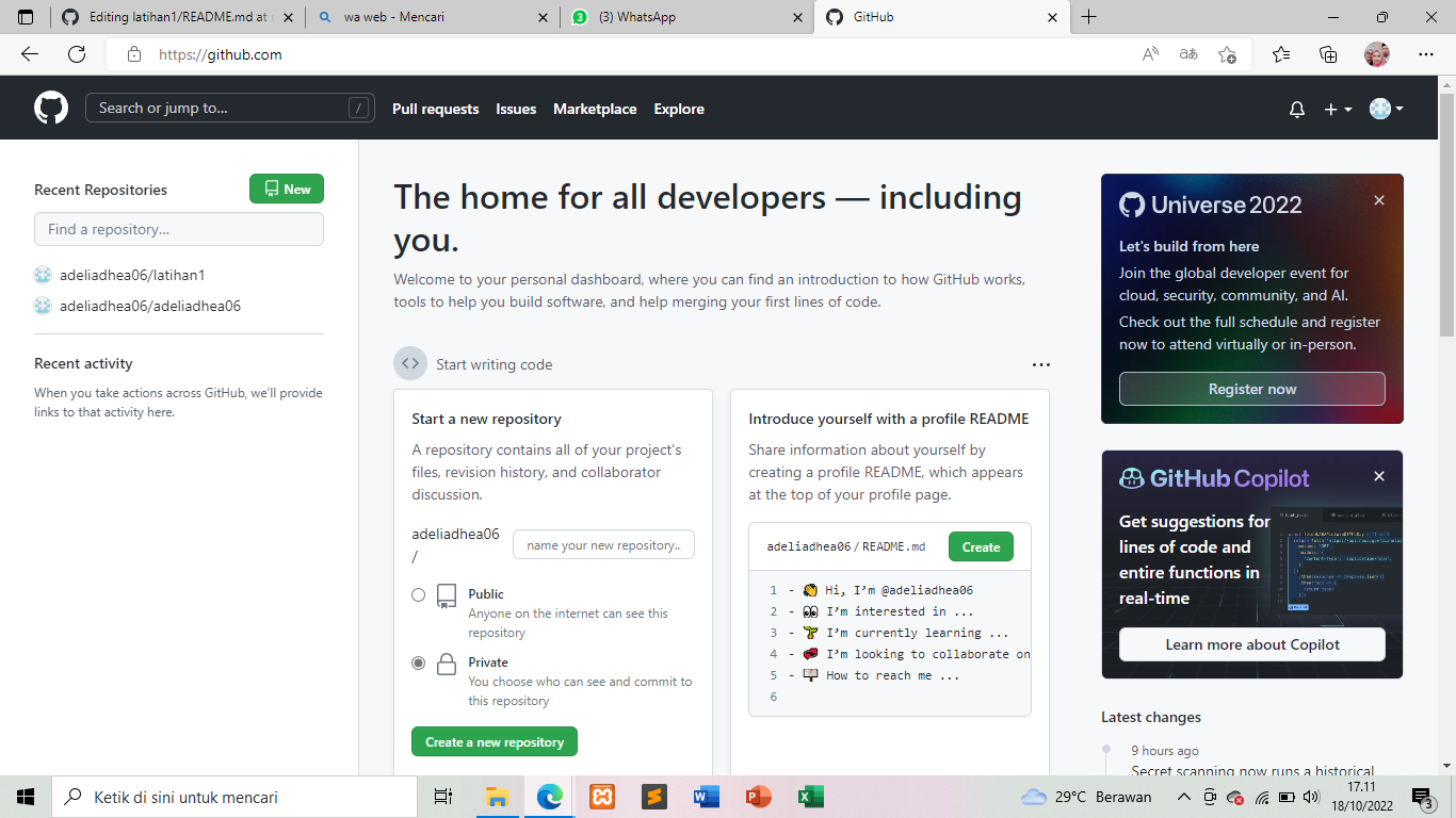 GitHub - dheadwiadelia/latihan1