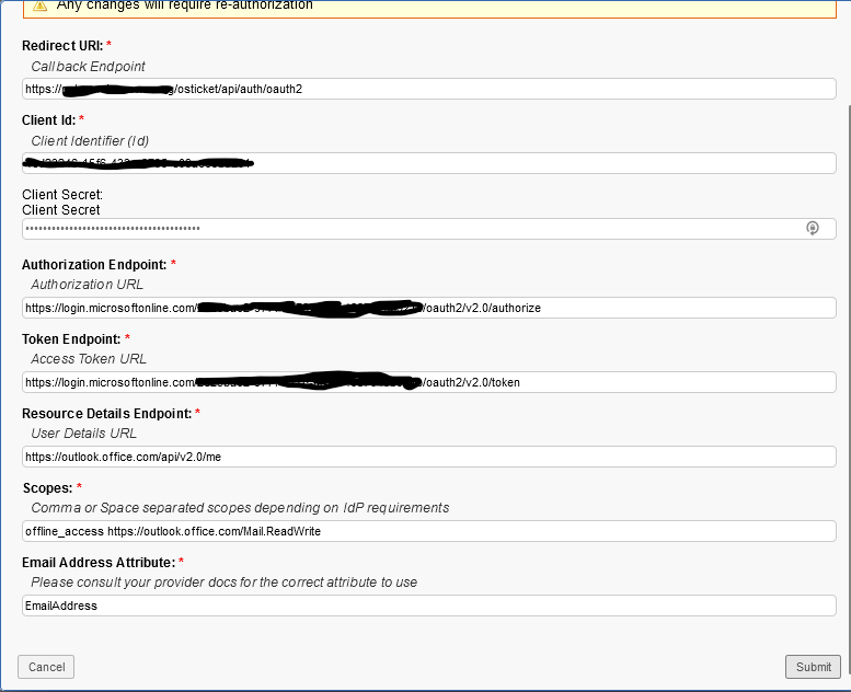 Email with MS Oauth2: Token refresh does not work · Issue #6299 · osTicket/osTicket · GitHub